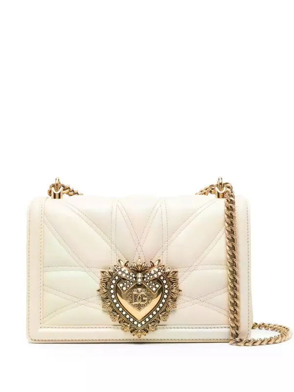 Dolce & Gabbana Medium Devotion Quilted Shoulder Bag - Neutrals
