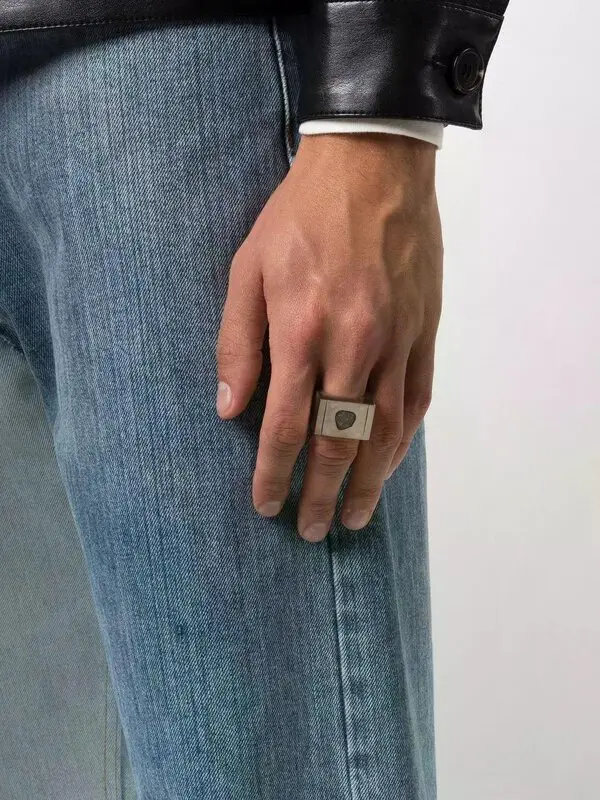 PARTS OF FOUR Sterling Faceted Diamond Plate Ring