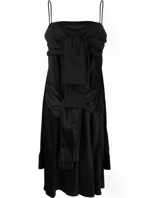 MAISON MARGIELA Knot-detail Cotton Dress - Black