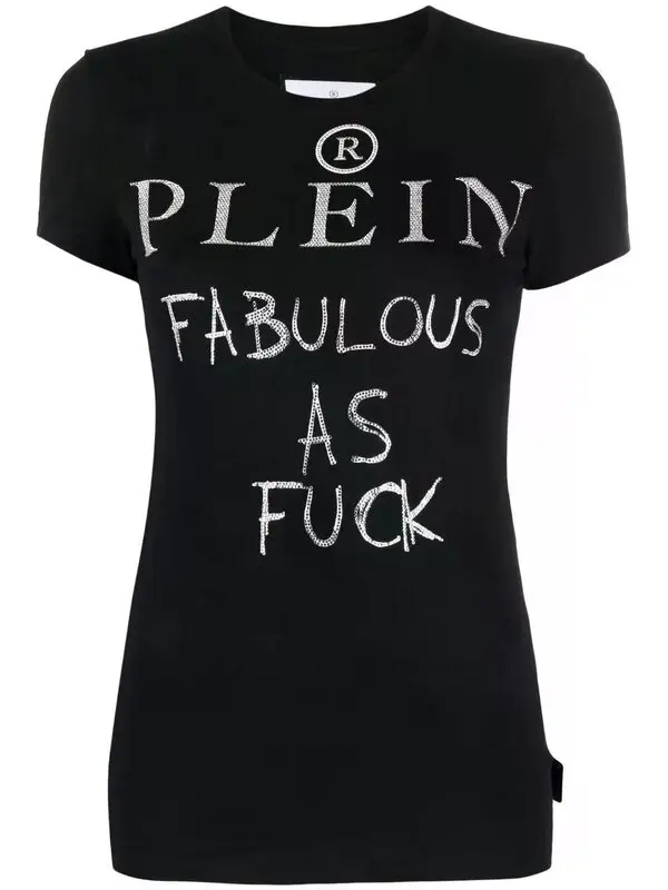 Philipp Plein Rhinestone-embellished T-shirt - Black