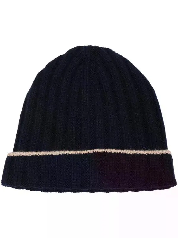 Brunello Cucinelli Ribbed-knit Cashmere Beanie Hat - Blue