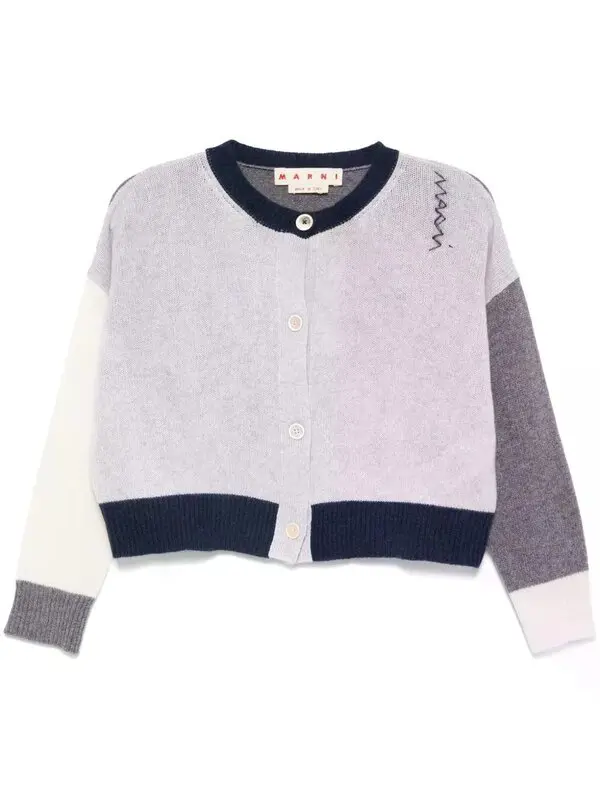 Marni Colour-block Crew Neck Cardigan