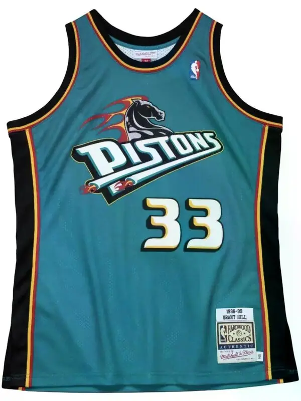 Mitchell & Ness Nba Detroit Pistons 98 Grant Hill Authentic Road Jersey Vest Top - Blue