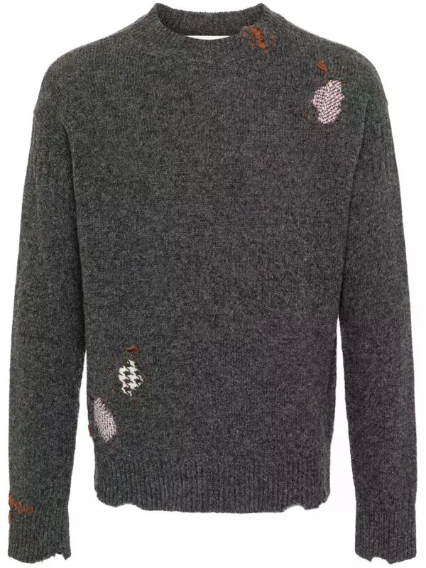Marni Shetland Jumper With Ripped Detailing