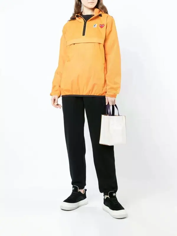 Play Comme Des Garcon X K-way Quarter-zip Hoodie