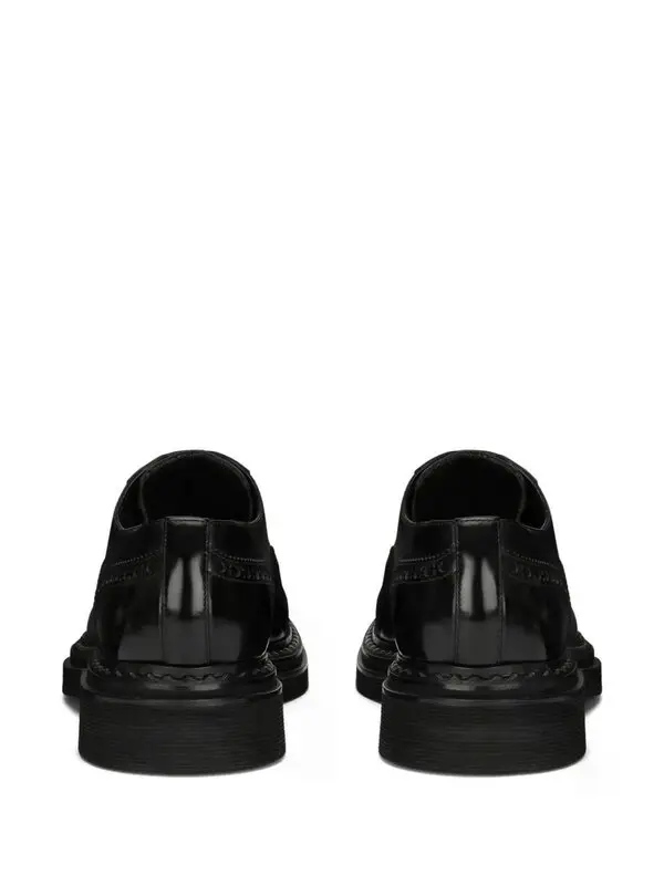 Dolce & Gabbana Brushed Calfskin Oxford Shoes With Brogue Detailing