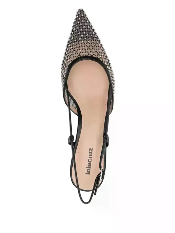Lola Cruz 60mm Carmen Pumps With Crystal Embellishment