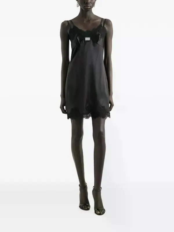 Dolce & Gabbana Lace-detail Minidress - Black