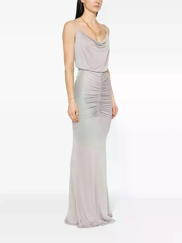 Elisabetta Franchi Gathered Sleeveless Gown