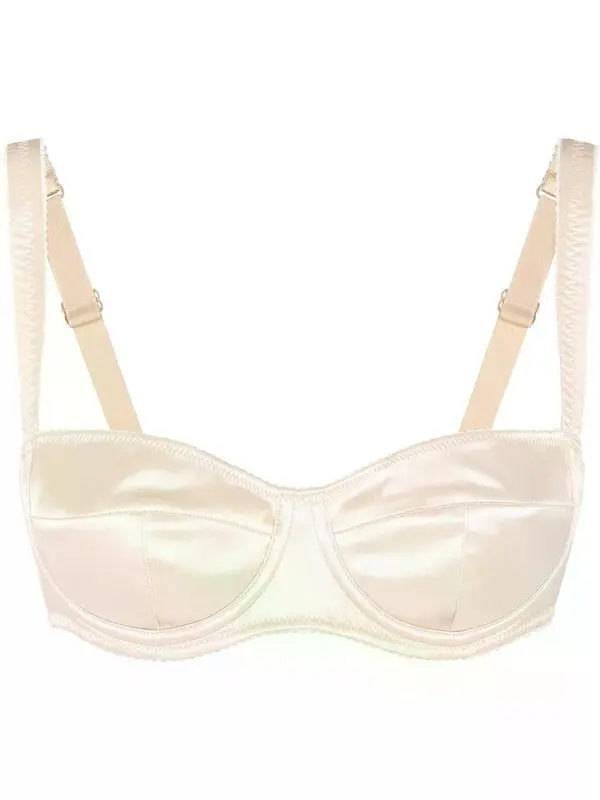Dolce & Gabbana Satin Balconette Bra - Neutrals