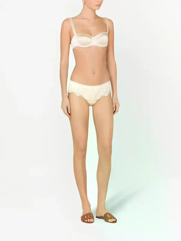 Dolce & Gabbana Satin Balconette Bra - Neutrals