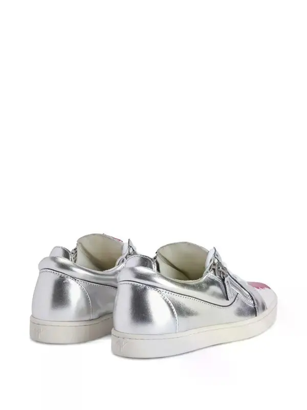 GIUSEPPE ZANOTTI Nicki Zip-up Sneakers - Silver