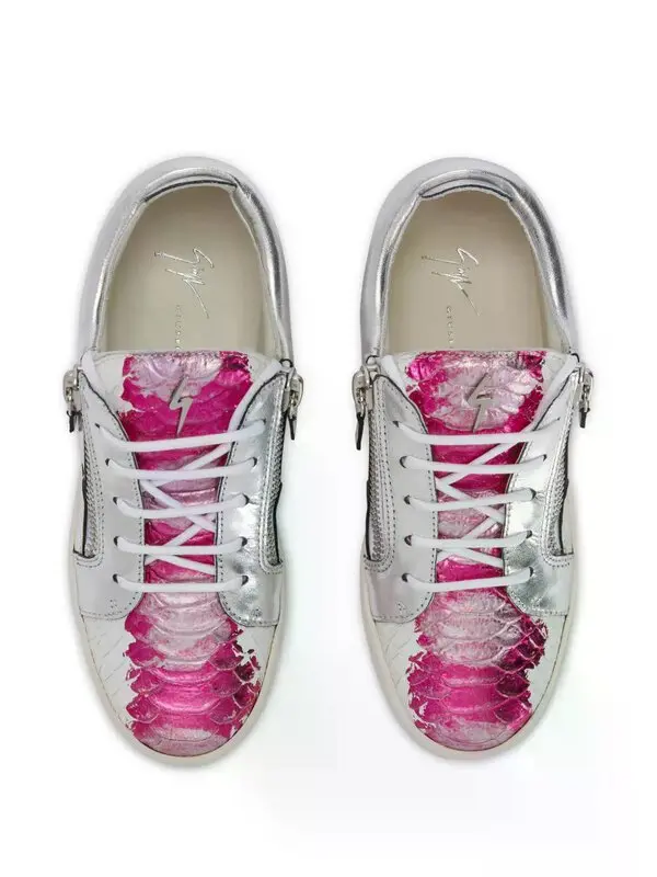 GIUSEPPE ZANOTTI Nicki Zip-up Sneakers - Silver