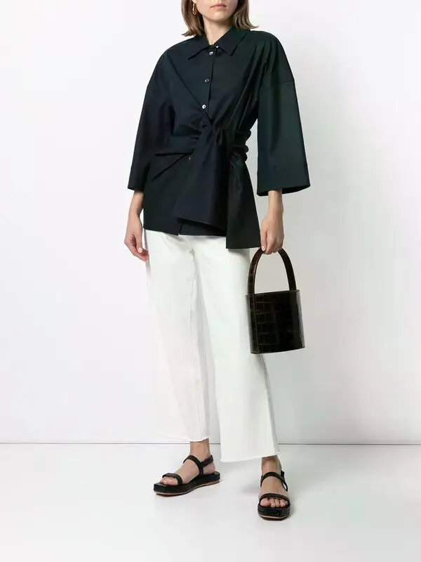Goen.j Tie-waist Longline Shirt