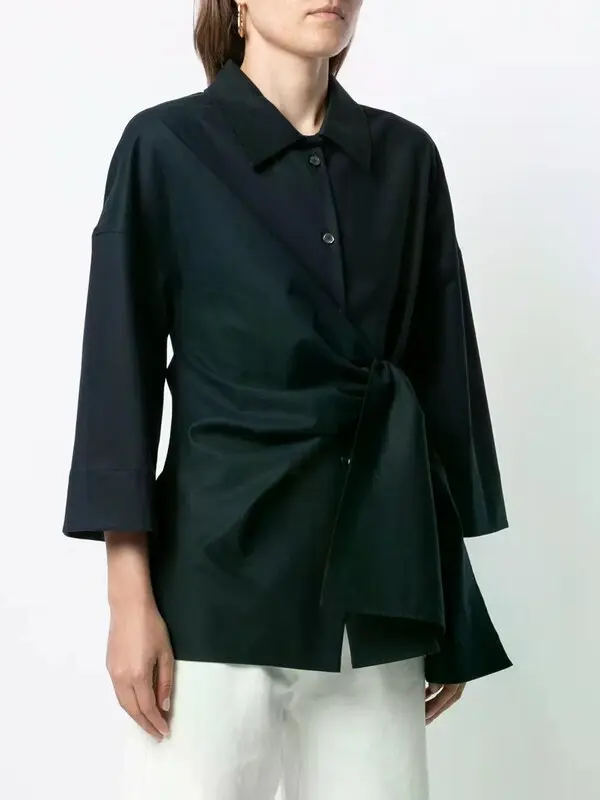 Goen.j Tie-waist Longline Shirt