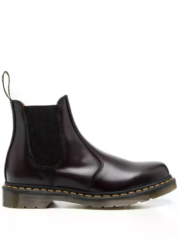 Dr. Martens Slip-on Leather Boots - Red