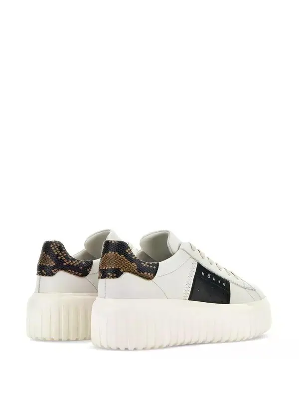 Hogan Paneled Platform Sneakers - White