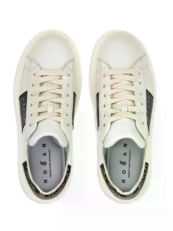Hogan Paneled Platform Sneakers - White