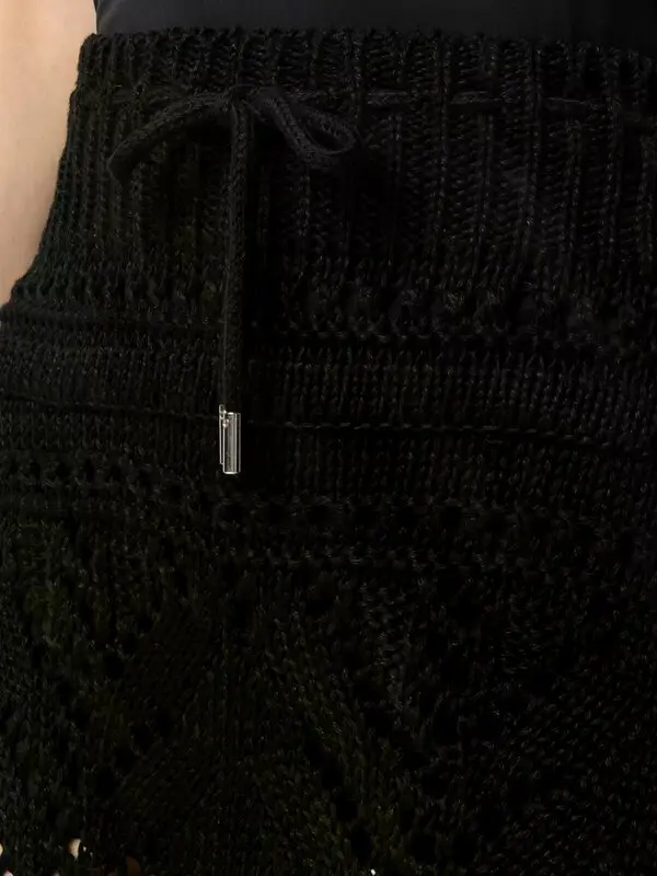 Goen.j Ribbed Crochet-knit Mini Skirt