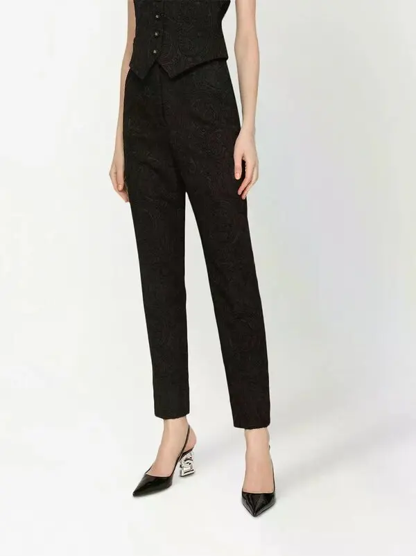 Dolce & Gabbana High-waisted Jacquard Trousers