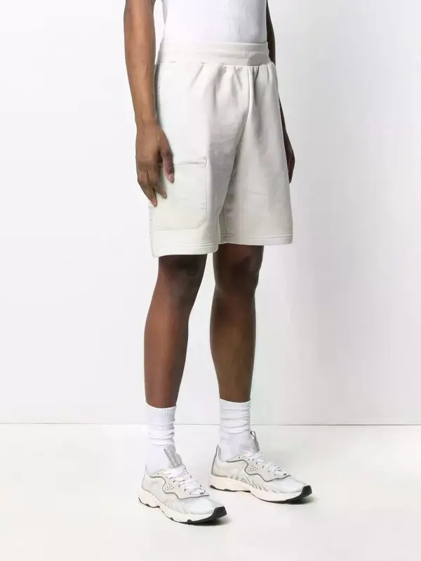 A-COLD-WALL* Embroidered Logo Cotton Track Shorts - Neutrals