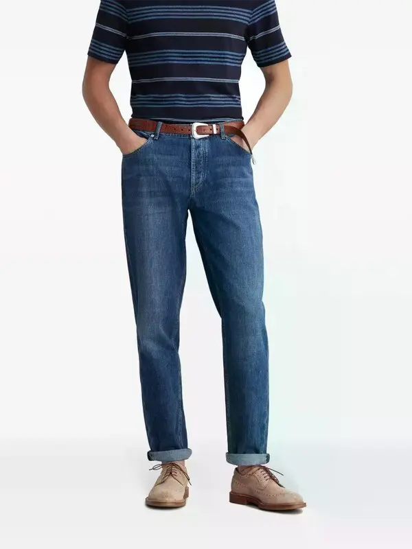 Brunello Cucinelli Slim-cut Mid-rise Jeans - Blue