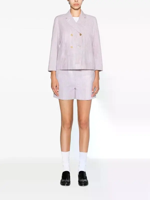 Thom Browne Striped High-waist Shorts - Red