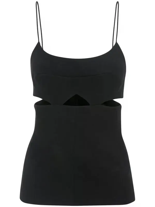Victoria Beckham Cut-out Tank Top - Black