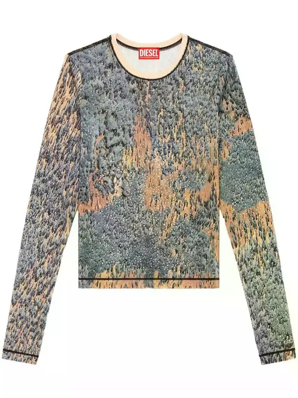 DIESEL® T-cutie-ls Printed Top - Blue