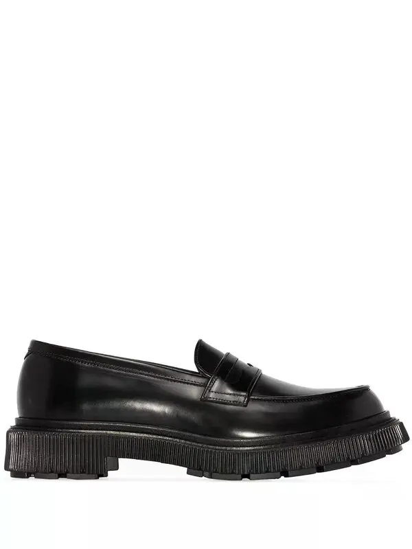 ADIEU PARIS Penny Slot Leather Loafers