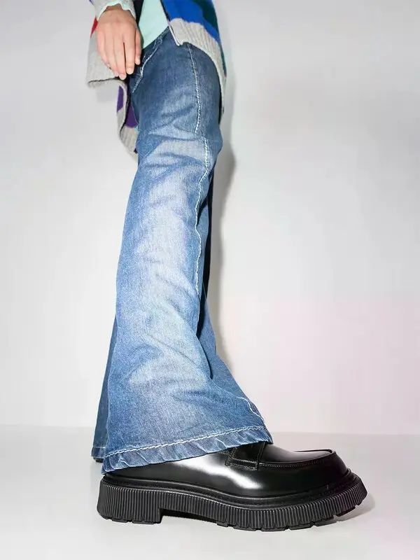 ADIEU PARIS Penny Slot Leather Loafers