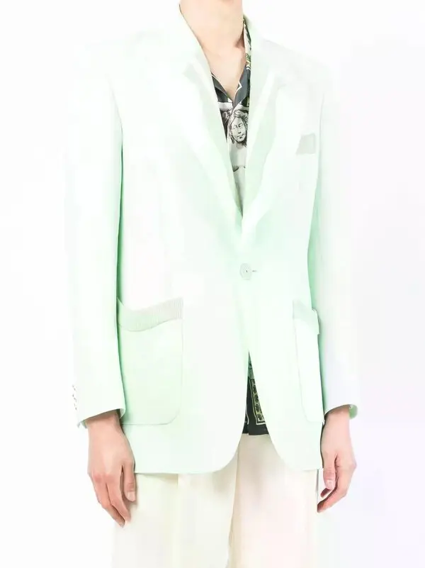 Casablanca Memphis Pinstripe Single Breasted Rib Blazer
