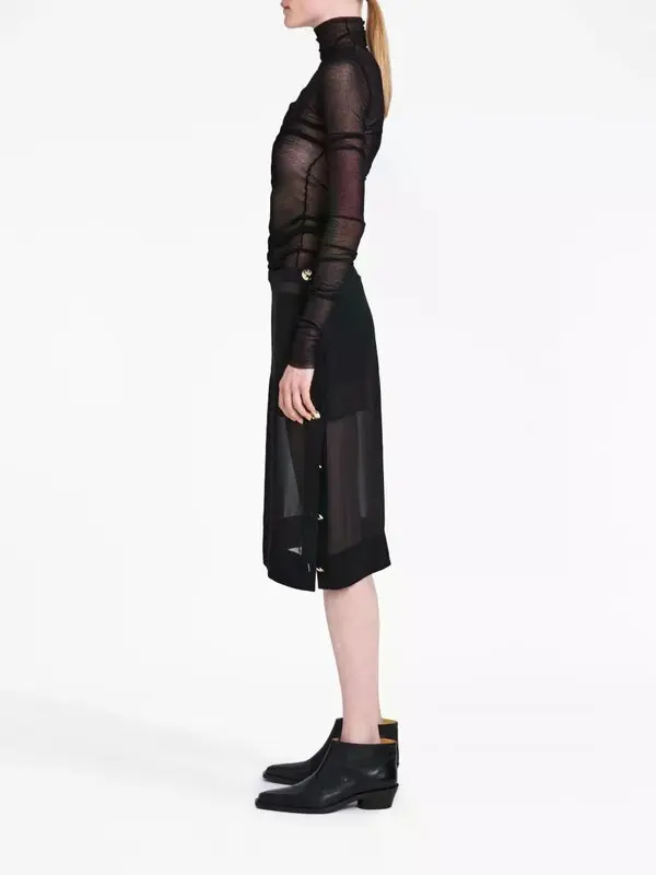 Proenza Schouler Chiffon Semi-sheer Wrap Skirt