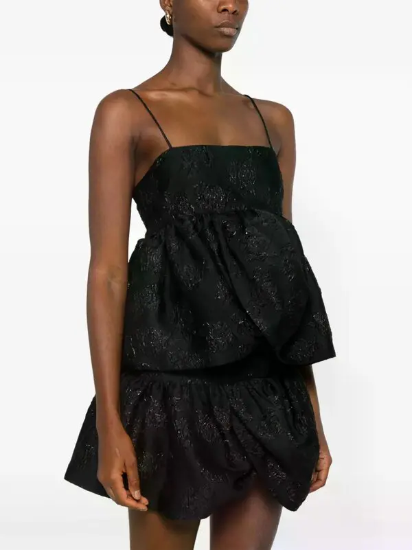 ROTATE BY BIRGER CHRISTENSEN Cloqué-effect Draped Top