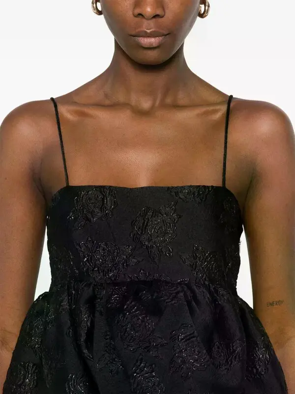 ROTATE BY BIRGER CHRISTENSEN Cloqué-effect Draped Top