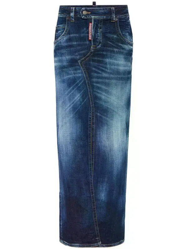 Dsquared2 Denim Maxi Skirt - Blue