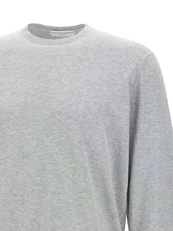 FILIPPO DE LAURENTIIS Cotton Crew Neck Sweater - Grey