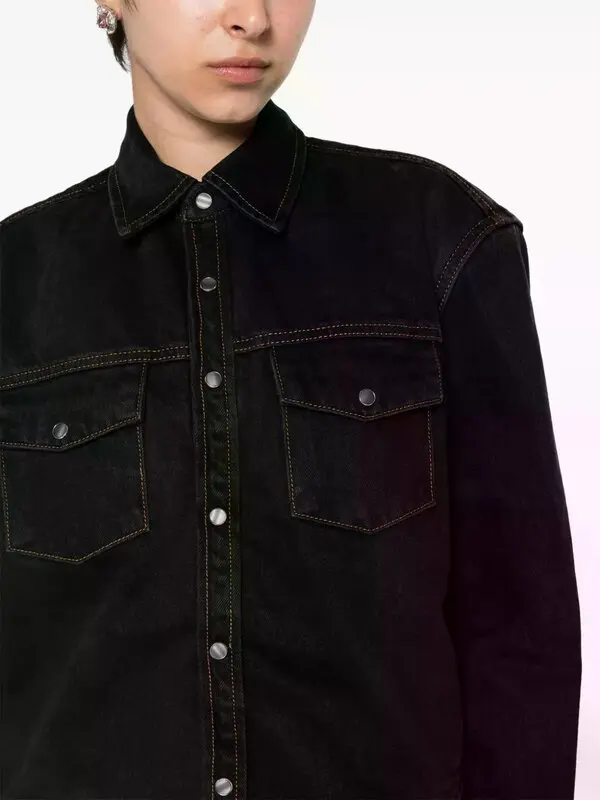 Wardrobe.NYC Curved Hem Denim Jacket