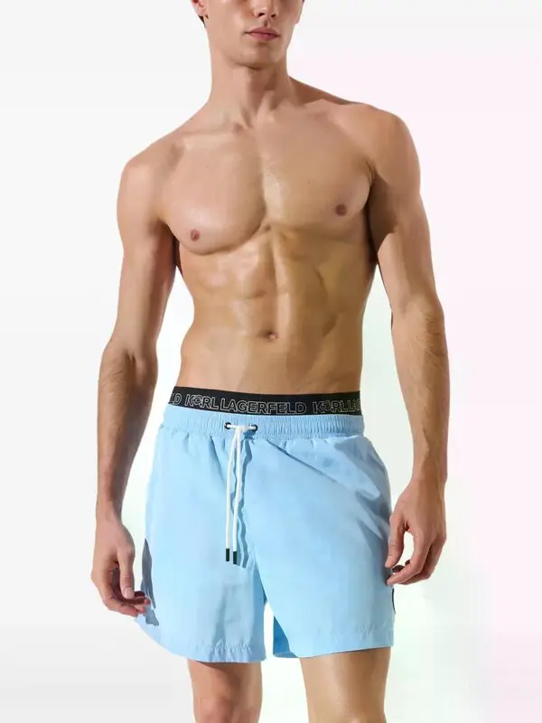 Karl Lagerfeld Ikon Swim Shorts - Blue