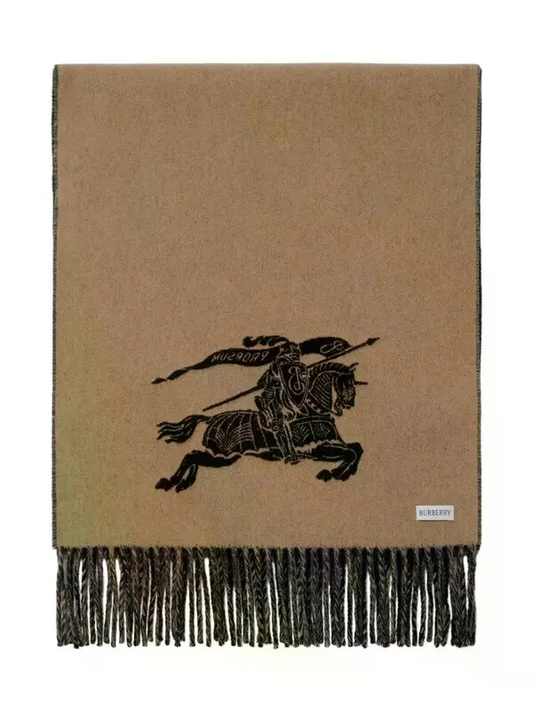 Burberry Ekd Two-tone Cashmere Scarf - Black
