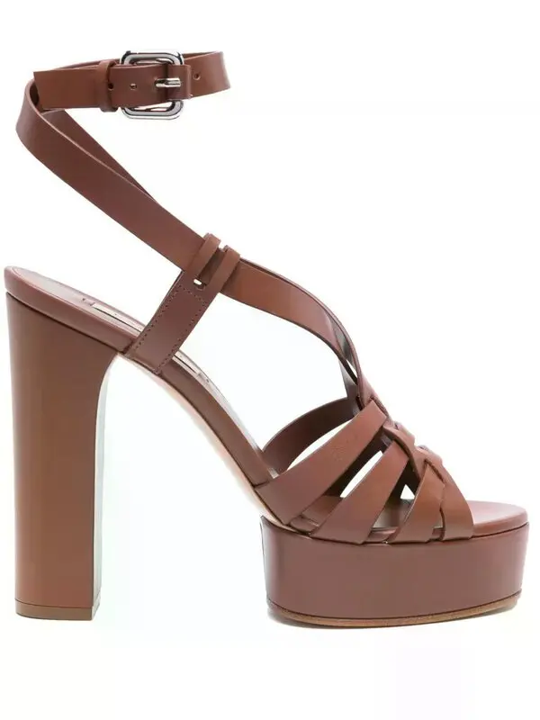 Casadei Betty Platform Sandals - Brown