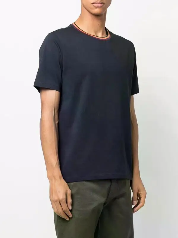 Paul Smith Stripe-trim Organic Cotton T-shirt