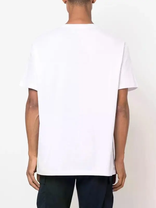 Polo Ralph Lauren V-neck T-shirt With Embroidered Logo - White
