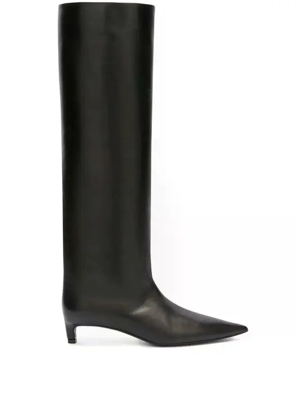 JIL SANDER Knee-high Leather Boots - Black