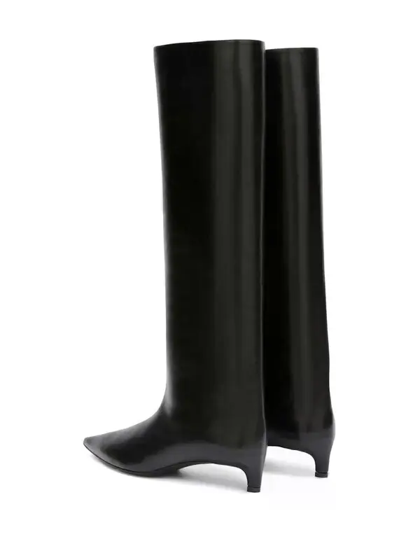 JIL SANDER Knee-high Leather Boots - Black