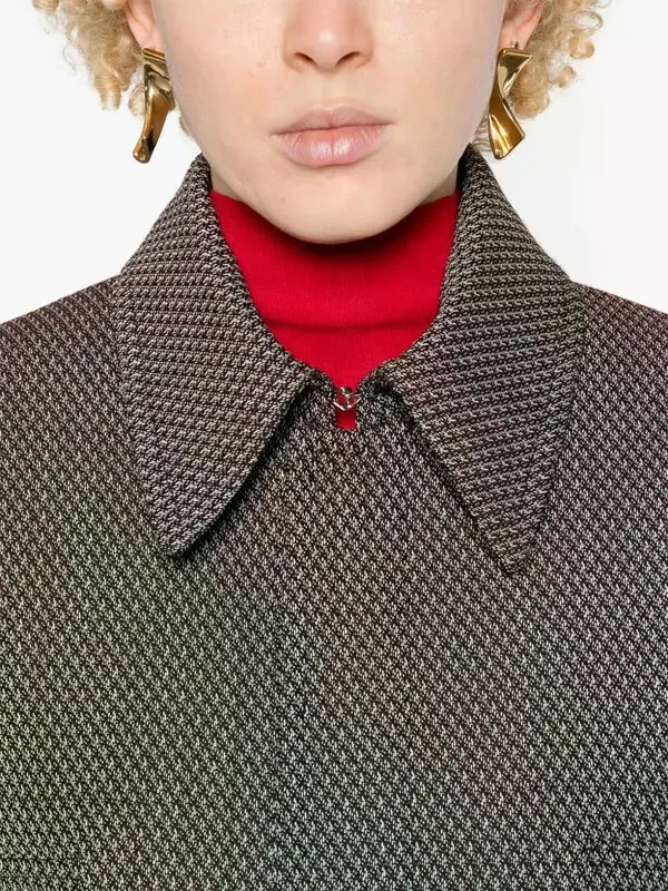 Victoria Beckham Jacquard Single-breasted Coat