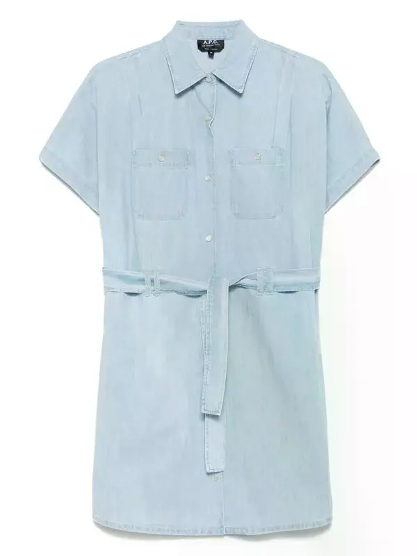 A.p.c. Suzanne Mini Dress - Blue