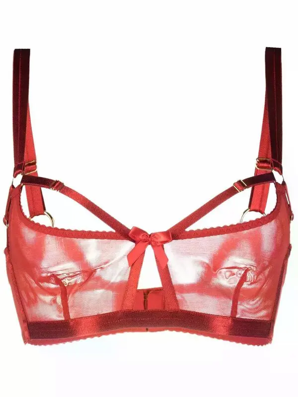 BORDELLE Bondage Belle Soft-cup Bra - Red