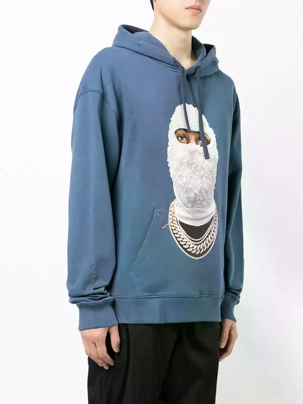 IH NOM UH NIT Graphic Print Hoodie - Blue