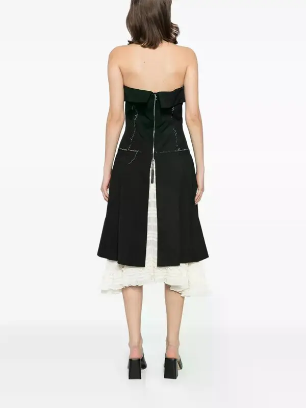 Rokh Lace Detailed Strapless Dress